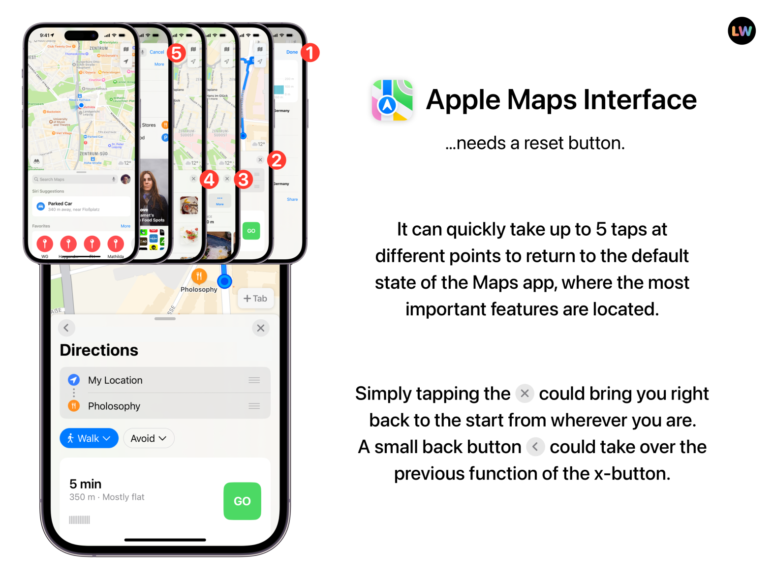 Concept: Apple Maps Interface …needs a reset button. by Leonardo ...