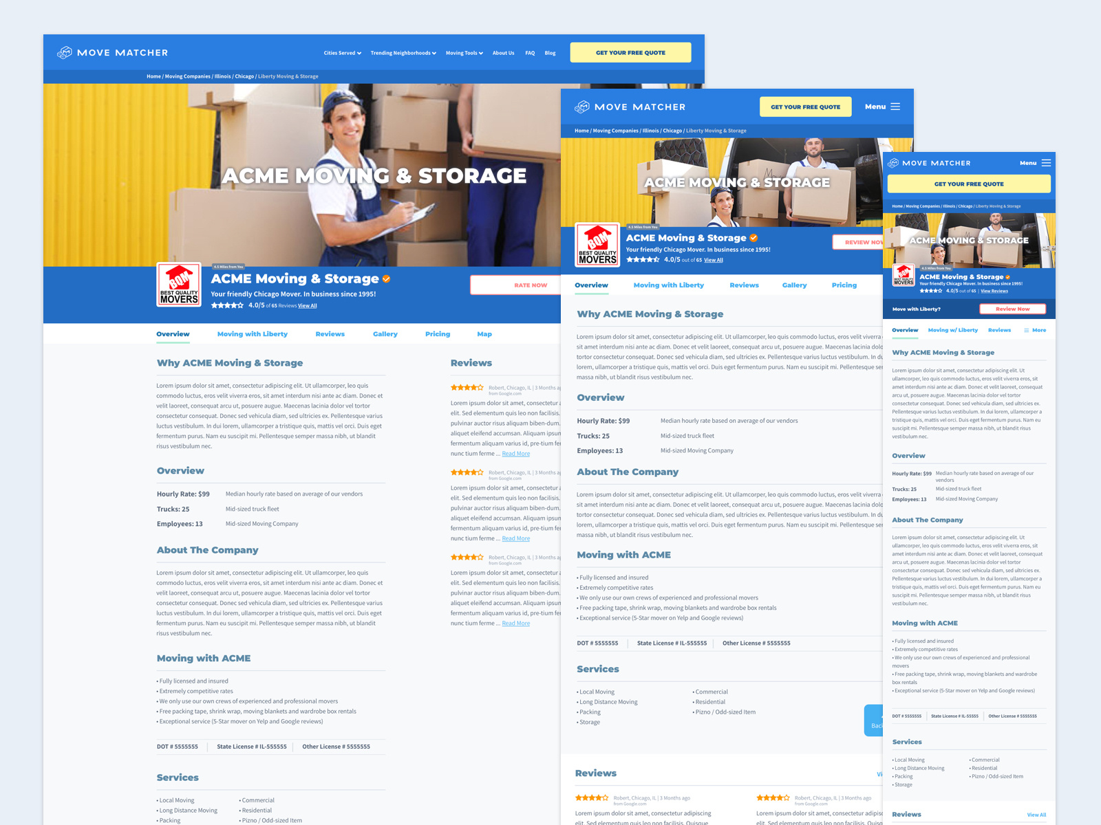Movematcher mover profiles by Nick Volkert on Dribbble
