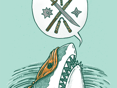 Ninja Shark by Nick Volkert on Dribbble