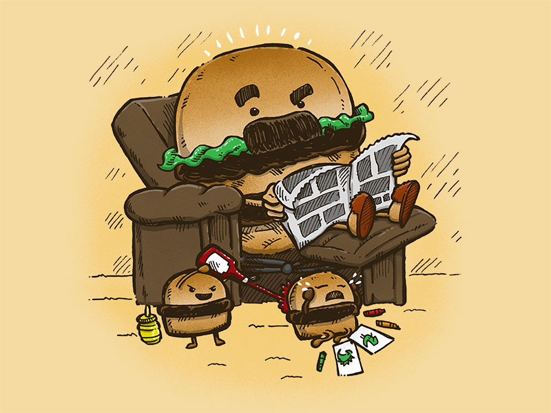 The Dad Burger by Nick Volkert on Dribbble