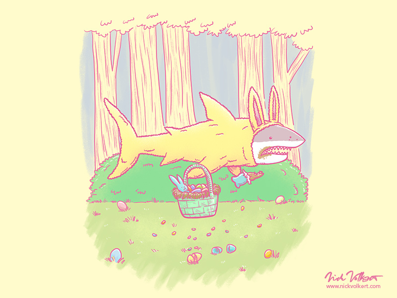 The Easter Bunny Shark by Nick Volkert on Dribbble