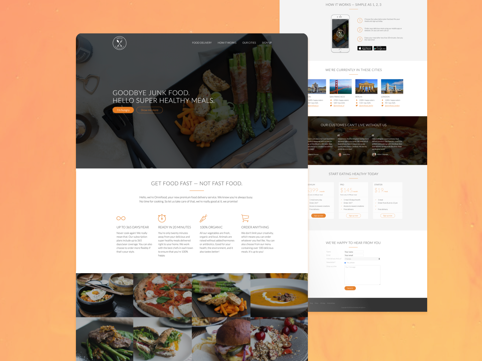 Visual Design Food Delivery Website by Sara Pallarés on Dribbble