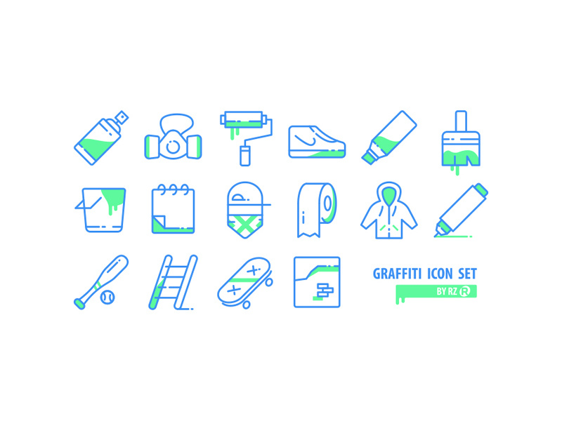 Graffiti Icon Set by rezzzzzz on Dribbble