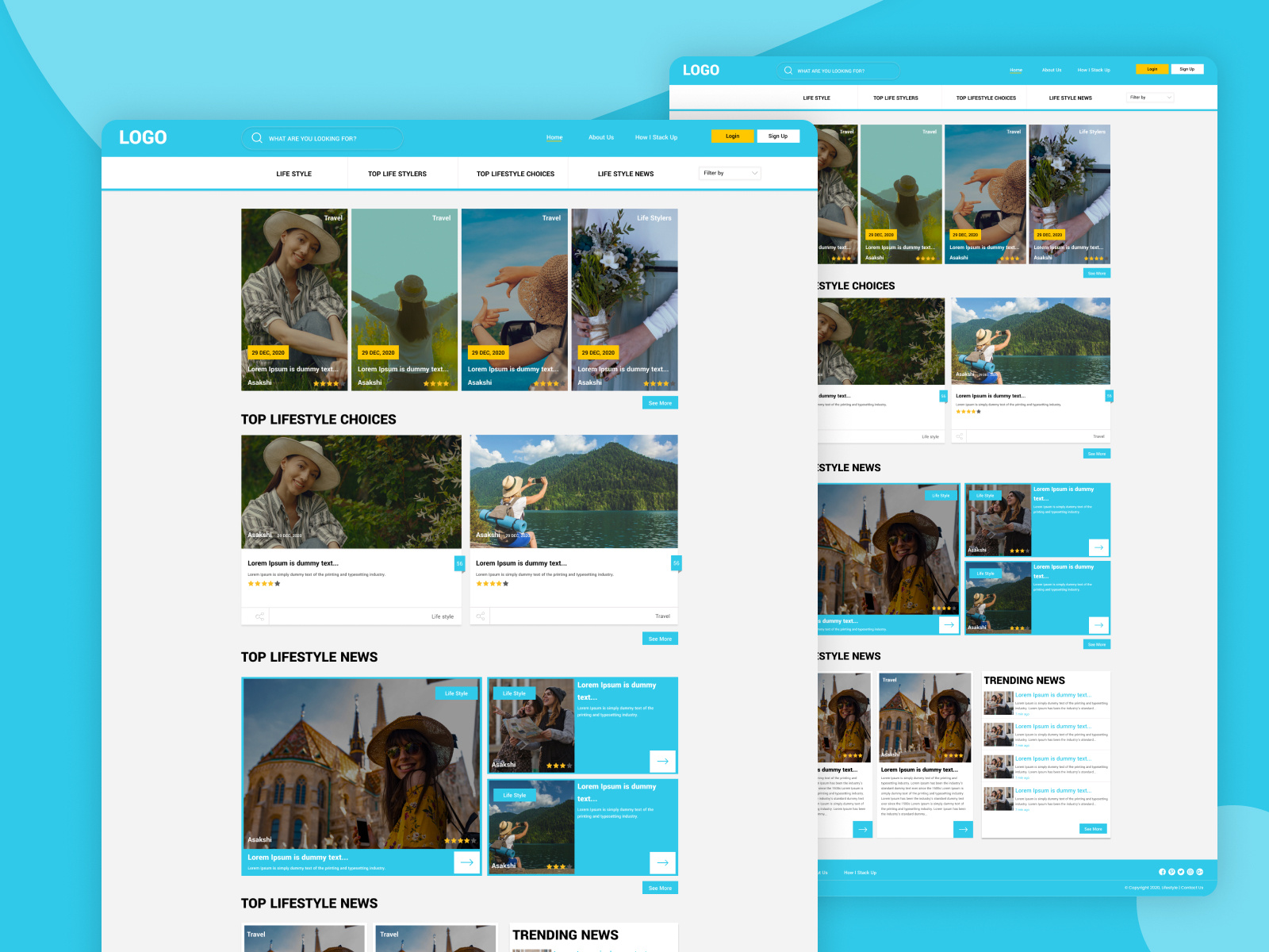 Lifestyle Website Design by Neha Rani on Dribbble
