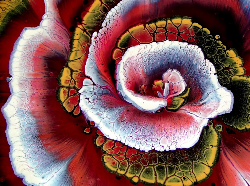 From SPIRAL to FLOWER in 10 MINUTES ~ Fluid Art ~ Step by step t by ...