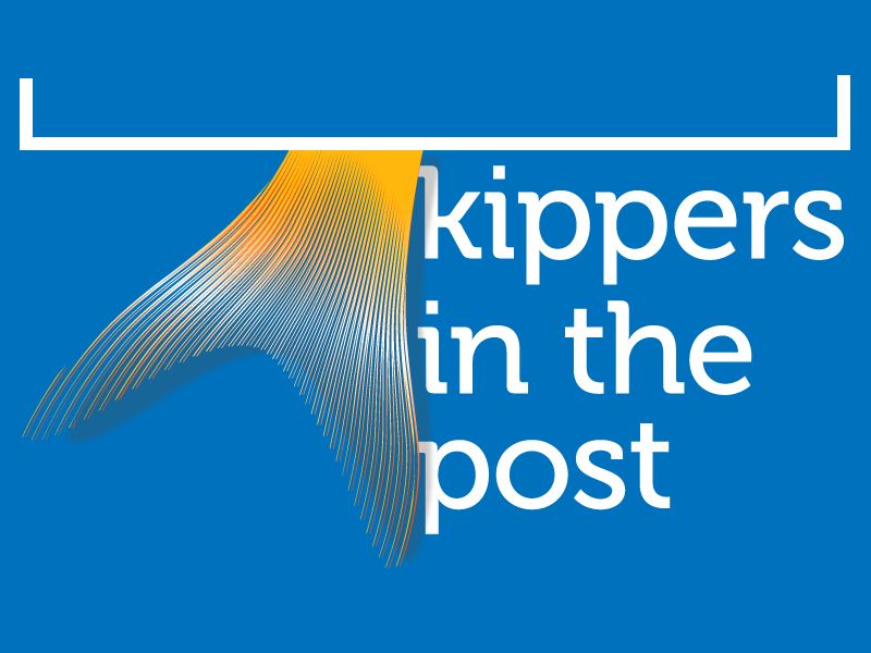 Kippers In The Post logo by terry saunders on Dribbble