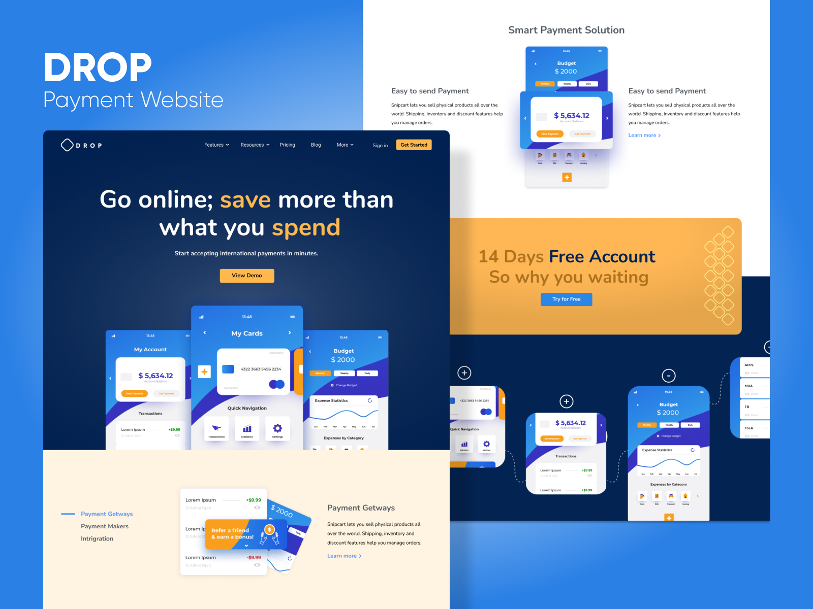 DROP Payment Website by Kawsar 🇧🇩 on Dribbble