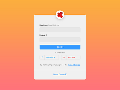 xio Web App Sign in Page by Kawsar on Dribbble