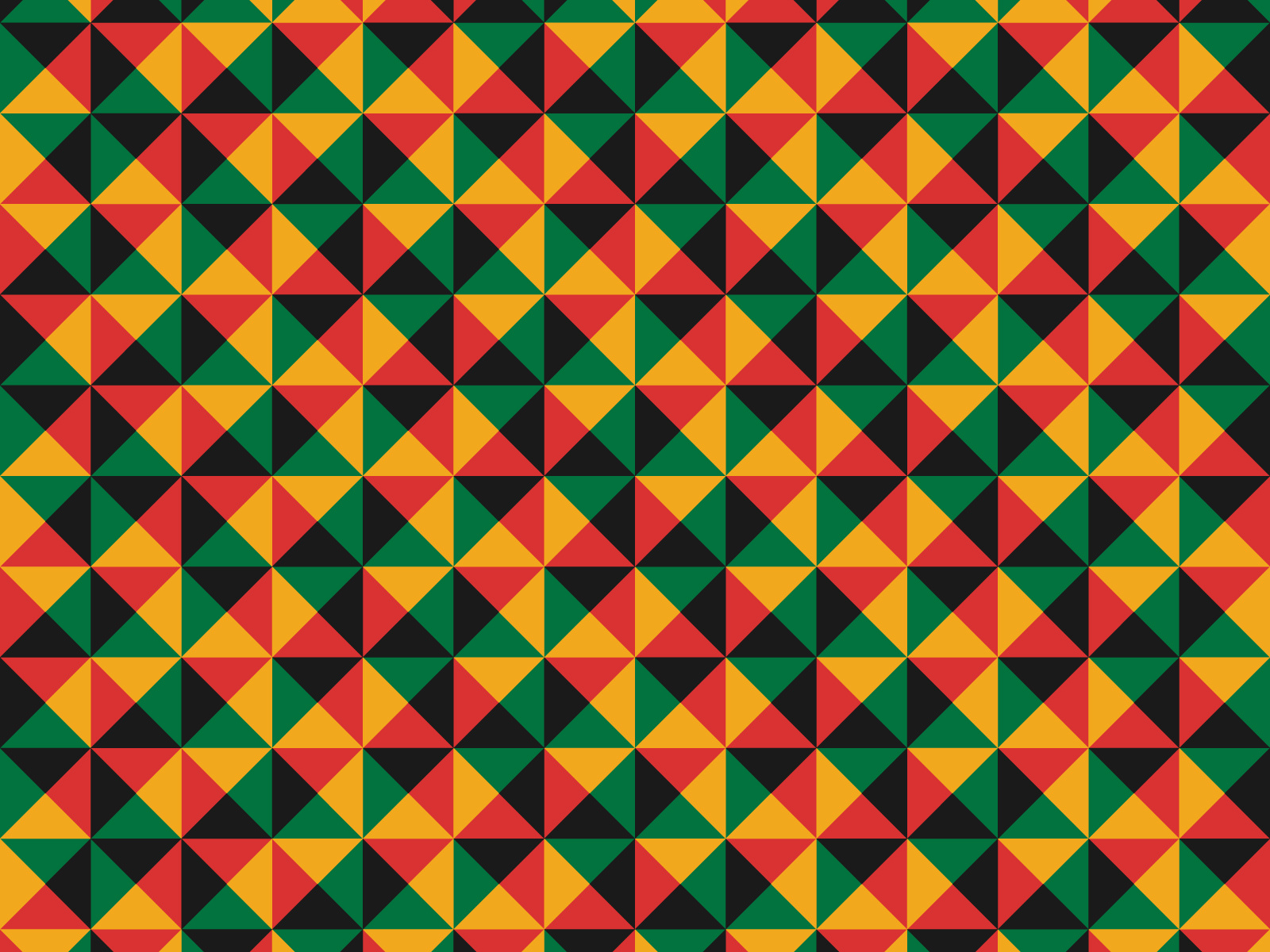 Geometric Triangle Pattern (Rasta Colours) by John Uttley on Dribbble