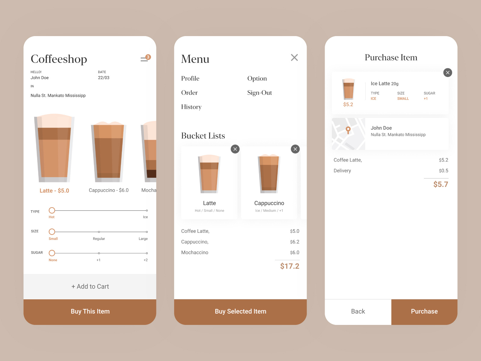 Coffeeshop App (Visual) by Lofistory ™ on Dribbble