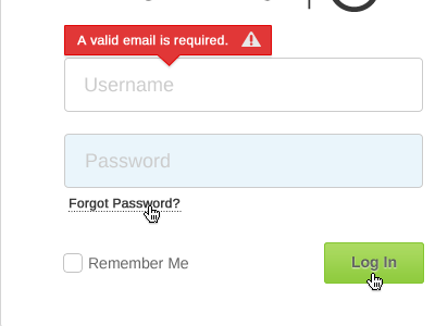 Login Screen Error Validation by Liza Unson on Dribbble