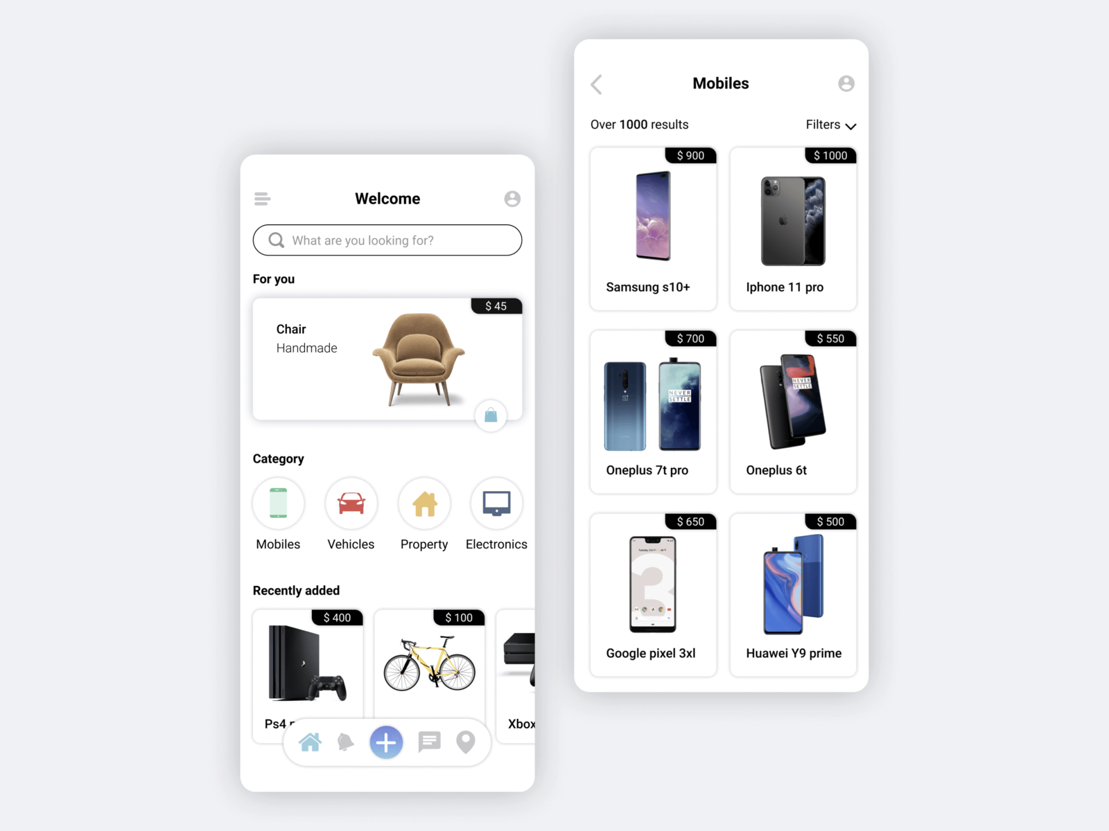 Marketplace concept by Yousaf Ruhani on Dribbble