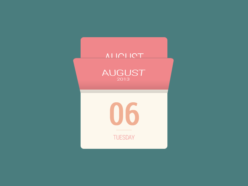 Calendar Mini by Justin Nurse on Dribbble Calendar Mini by Justin Nurse on Dribbble