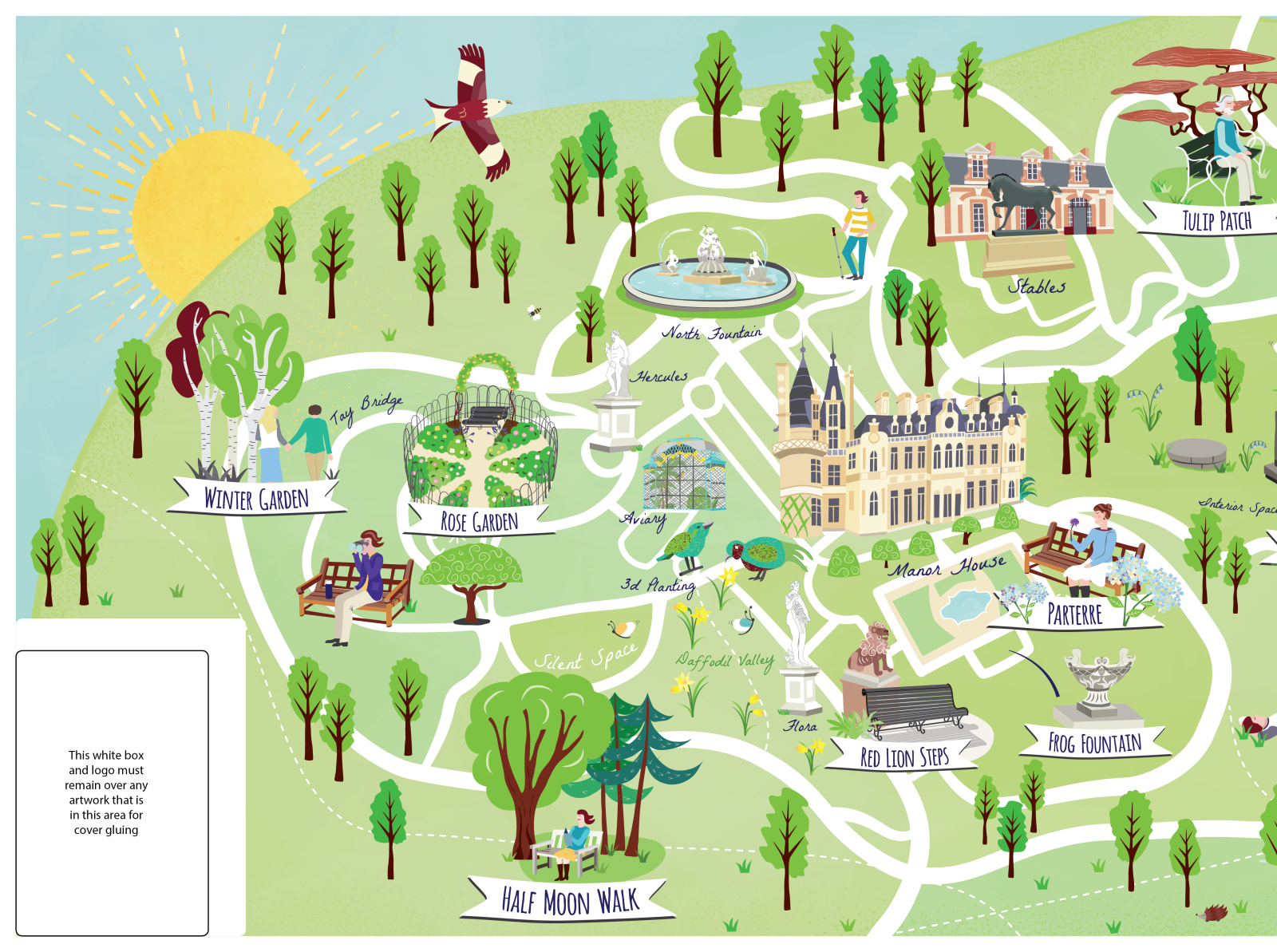 Waddesdon Manor NT Visitor Mindfulness Map by Bek Cruddace on Dribbble