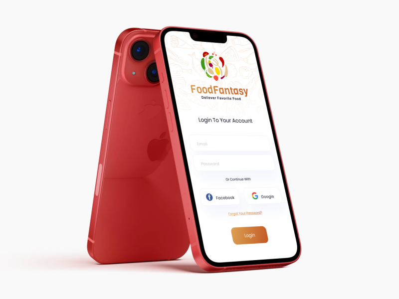 Food App login Page UI by Shohanur Sourav on Dribbble
