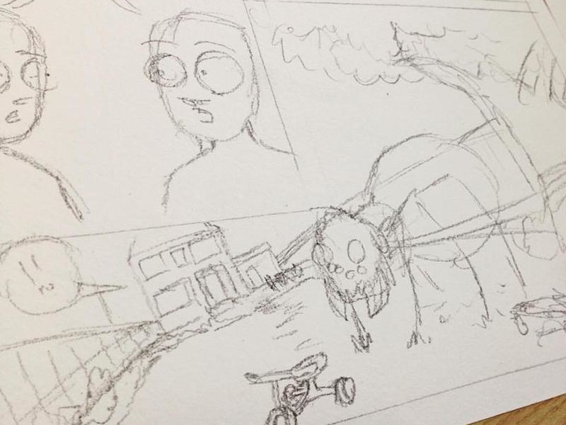 Starting pencils on a new comic page by Sam Hardacre on Dribbble