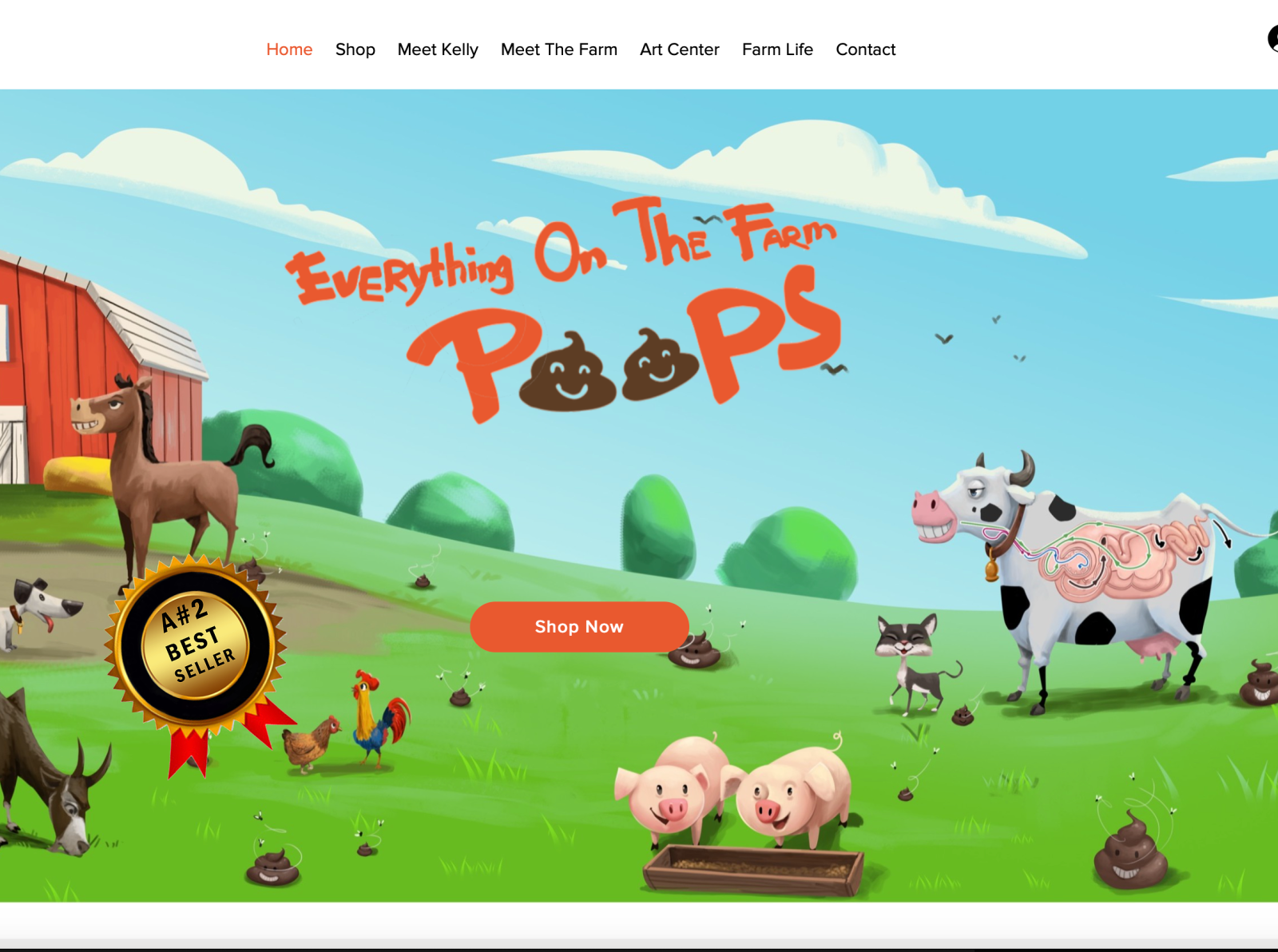 Everything On The Farm Poops, Children's Author by Alex Medick on Dribbble