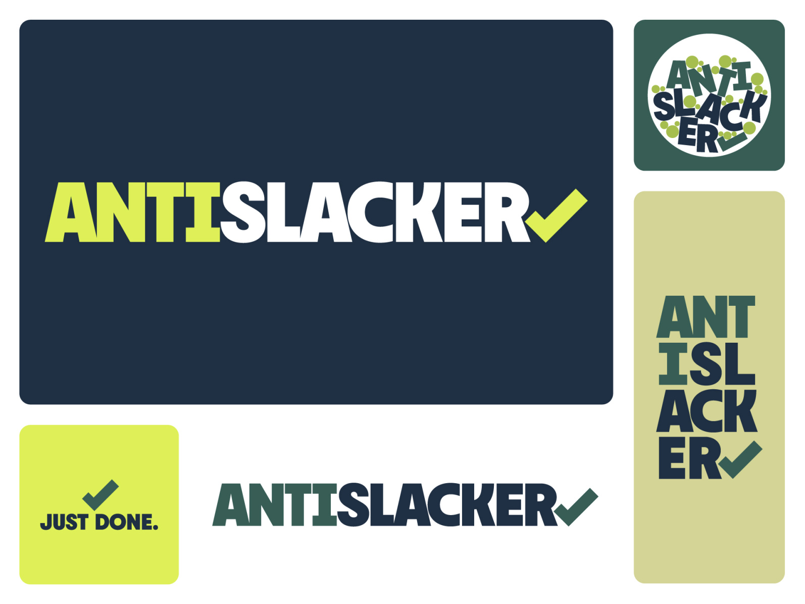 Antislacker Branding by Christopher DeCaro on Dribbble