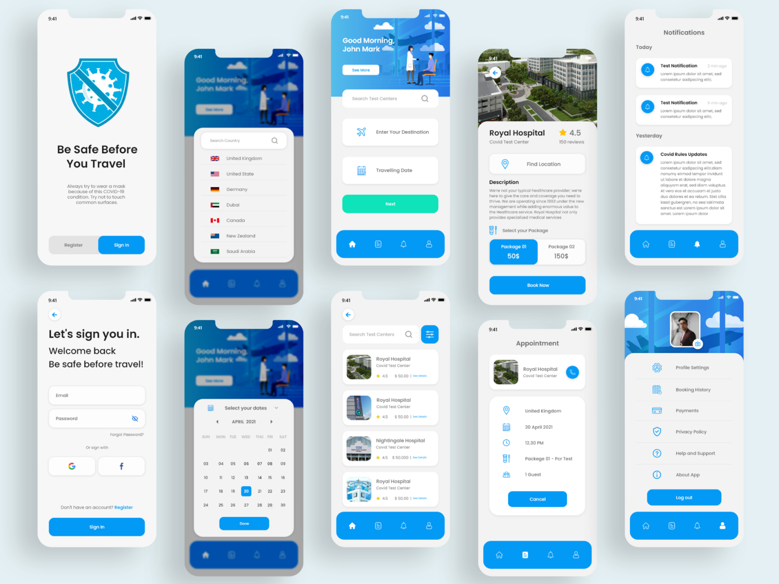 Secure Travel App UI Exploration by CEYLONEX ® on Dribbble