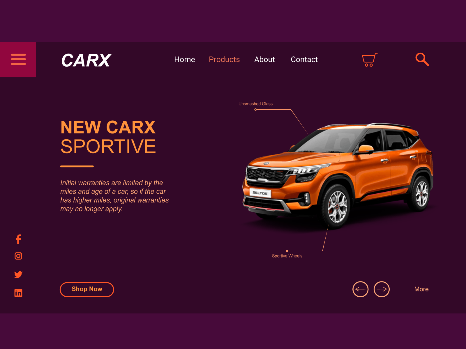 CARX - Car Landing Page by Elvin Mehdiyev on Dribbble