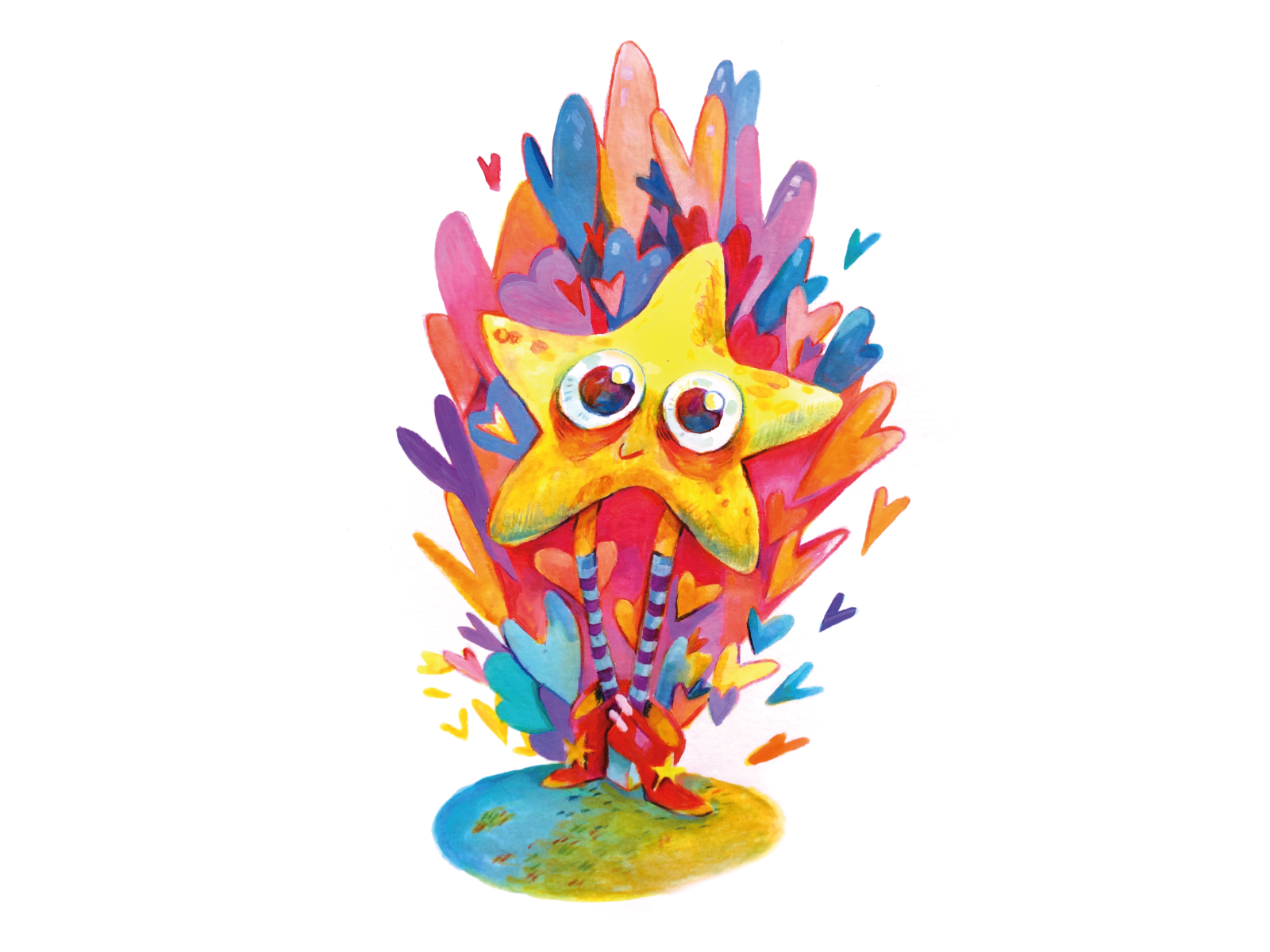 ILLUSTRATION - super star by Maca Rosee on Dribbble