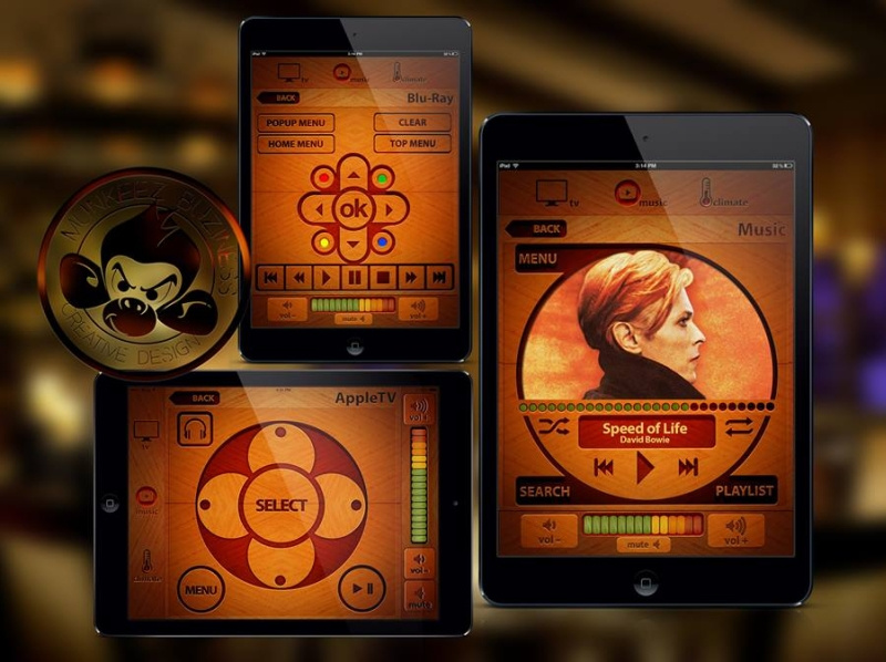 Wooden UI for Crestron VT Pro by Milena Mikic | MIUX Creative on Dribbble