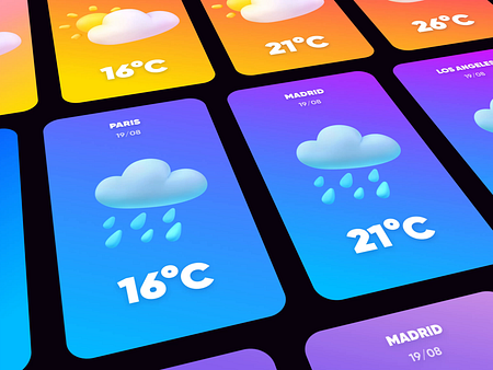 Browse thousands of Weather Card images for design inspiration | Dribbble