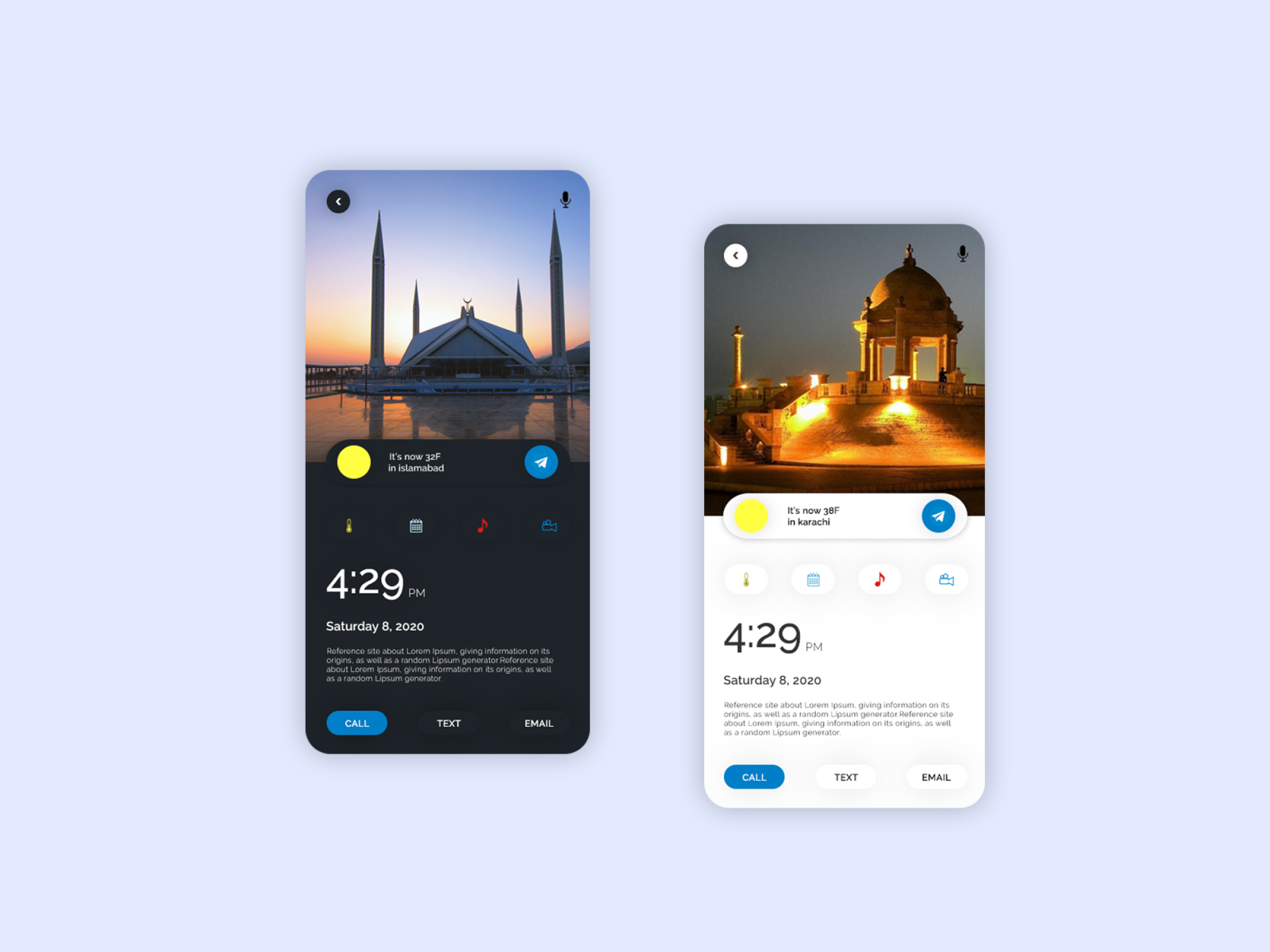 App design with clock reminder by Muhammad Muiz Ul Hassan on Dribbble