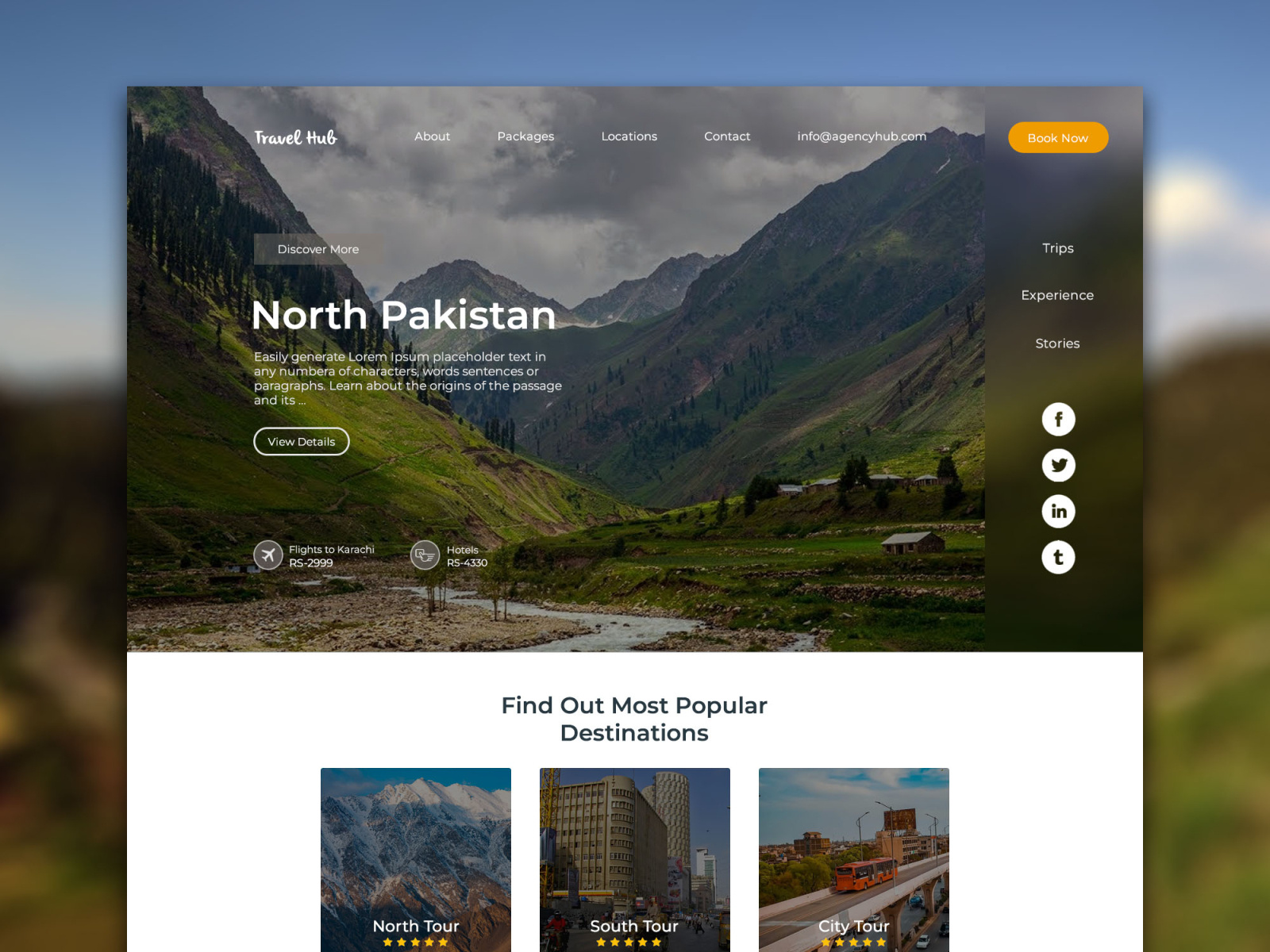 north pakistan web template by Muhammad Muiz Ul Hassan on Dribbble