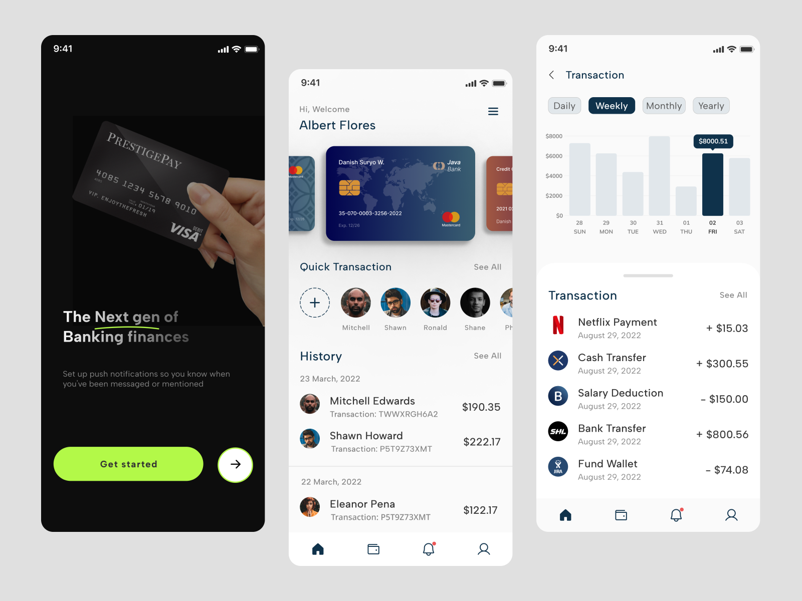E Wallet Mobile App by Antu Islam on Dribbble