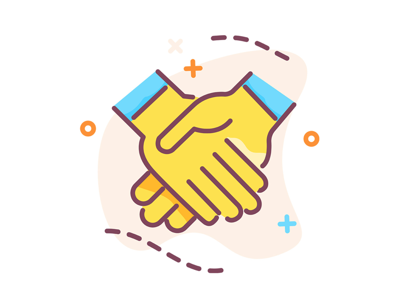 New year with handshake by ⭐ Roicons on Dribbble
