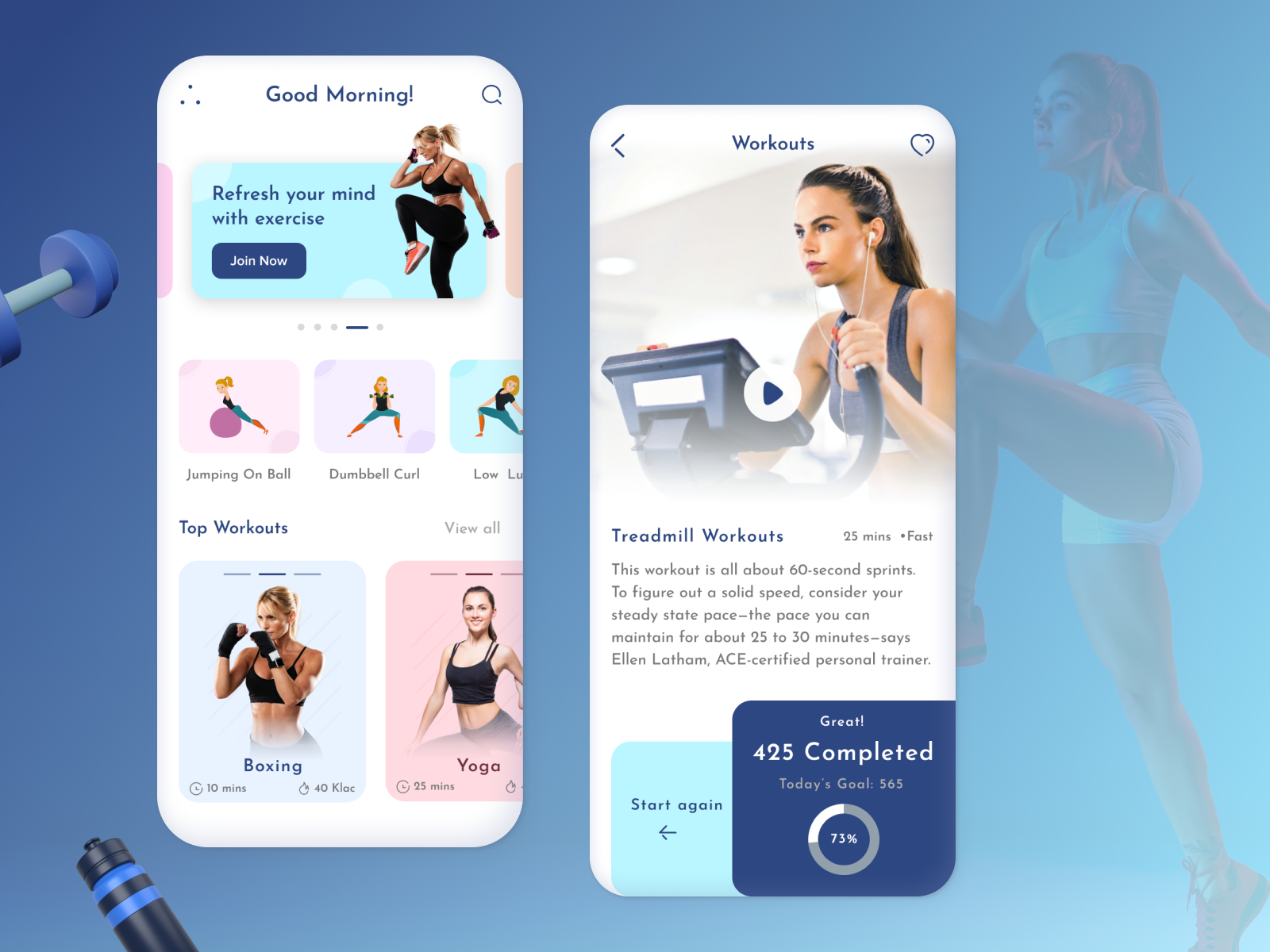 Fitness & Workout App Design by Uistudioz on Dribbble