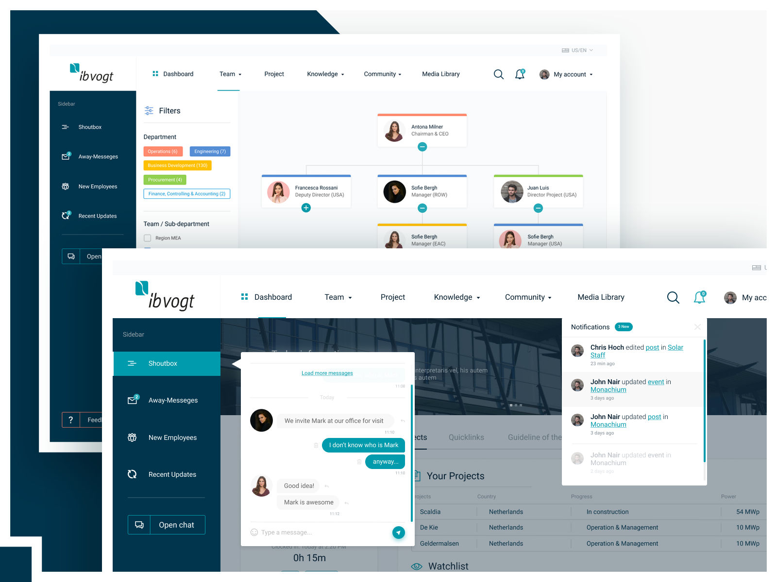 UX/UI: Intranet dashboard by MPC on Dribbble