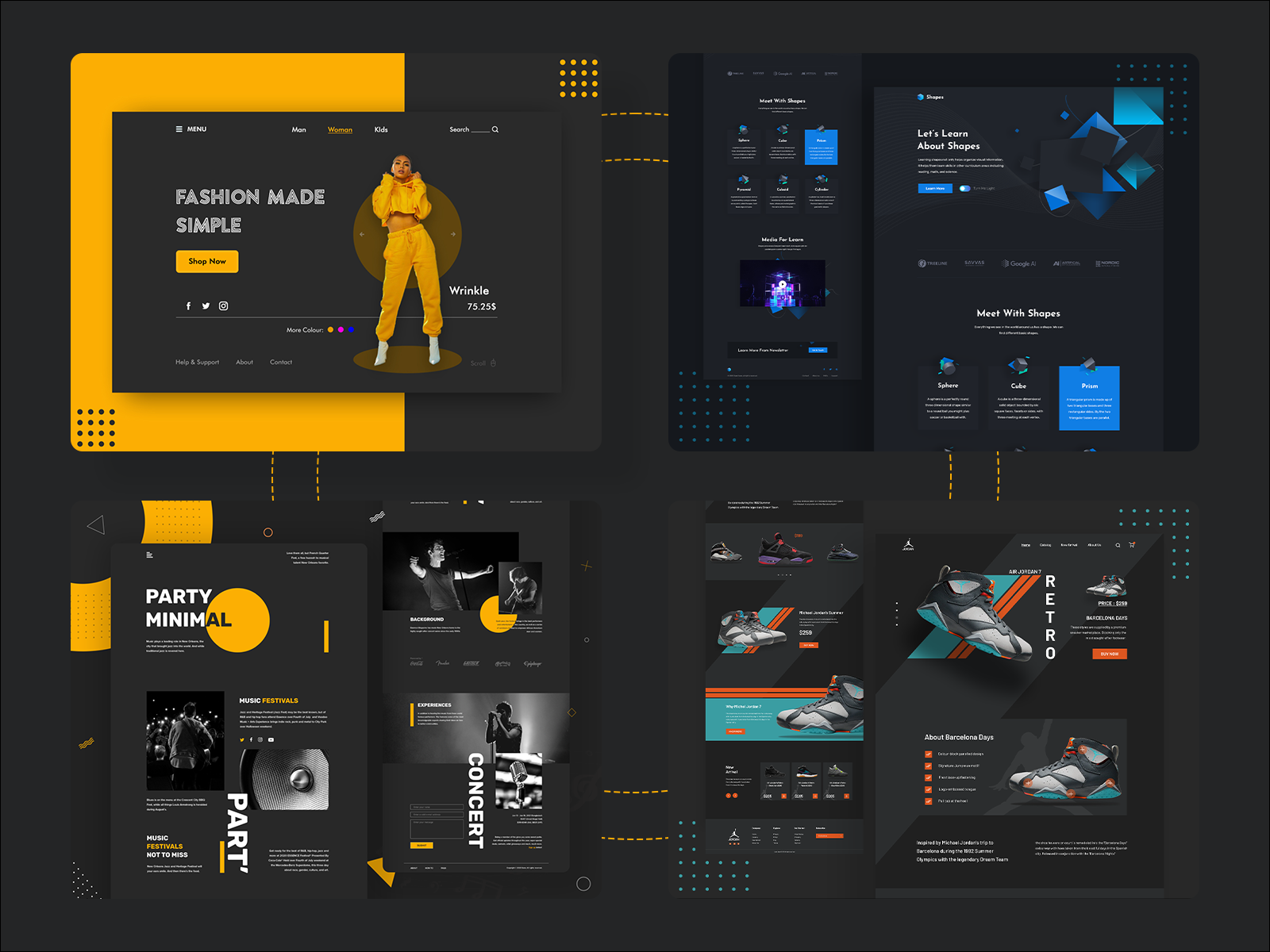 Website Dark UI (2020) by Shakib Sane on Dribbble