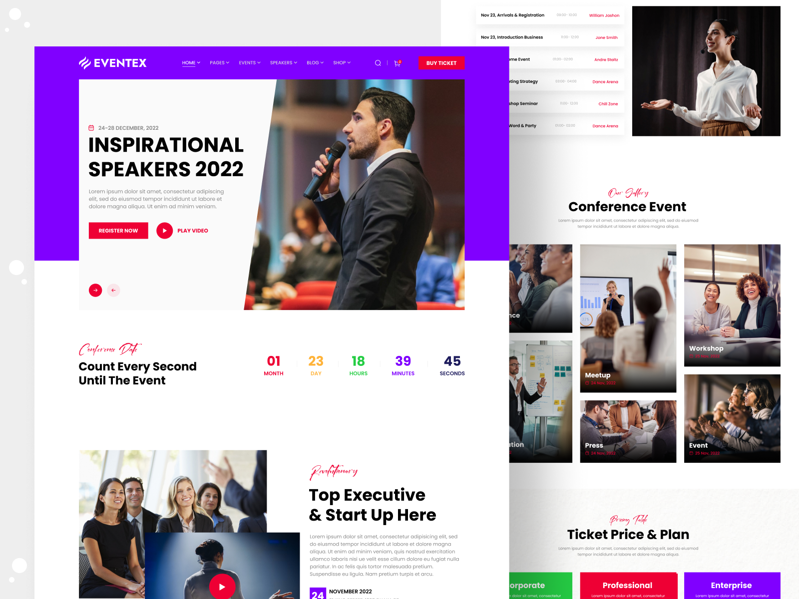 Eventex - Event & Conference Website V3 by Hasan Mahmud on Dribbble