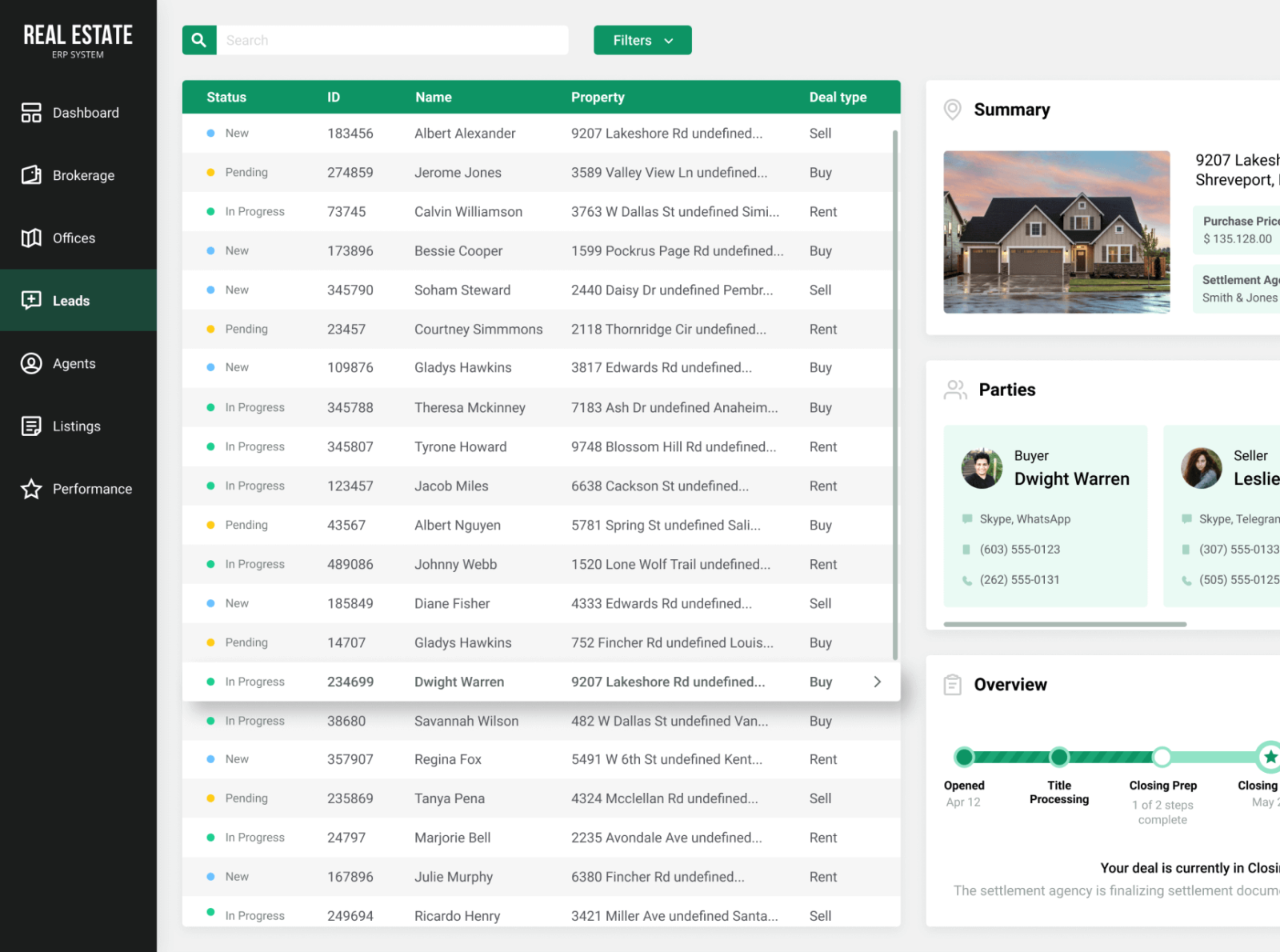ERP System for Real Estate by Victoria Karneichyk on Dribbble