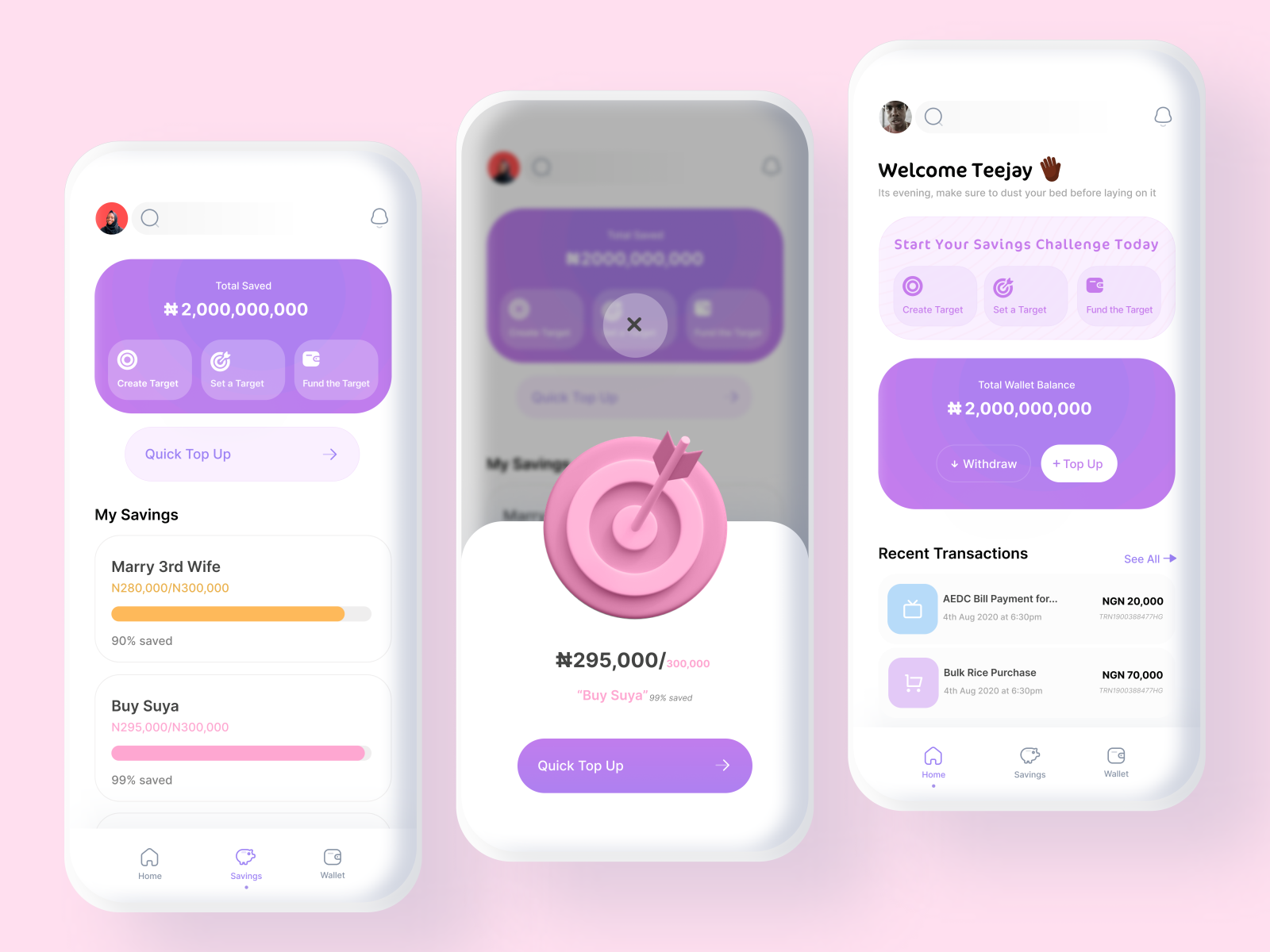 Savings App Concept by Fatima Ummi Abdulkadir on Dribbble