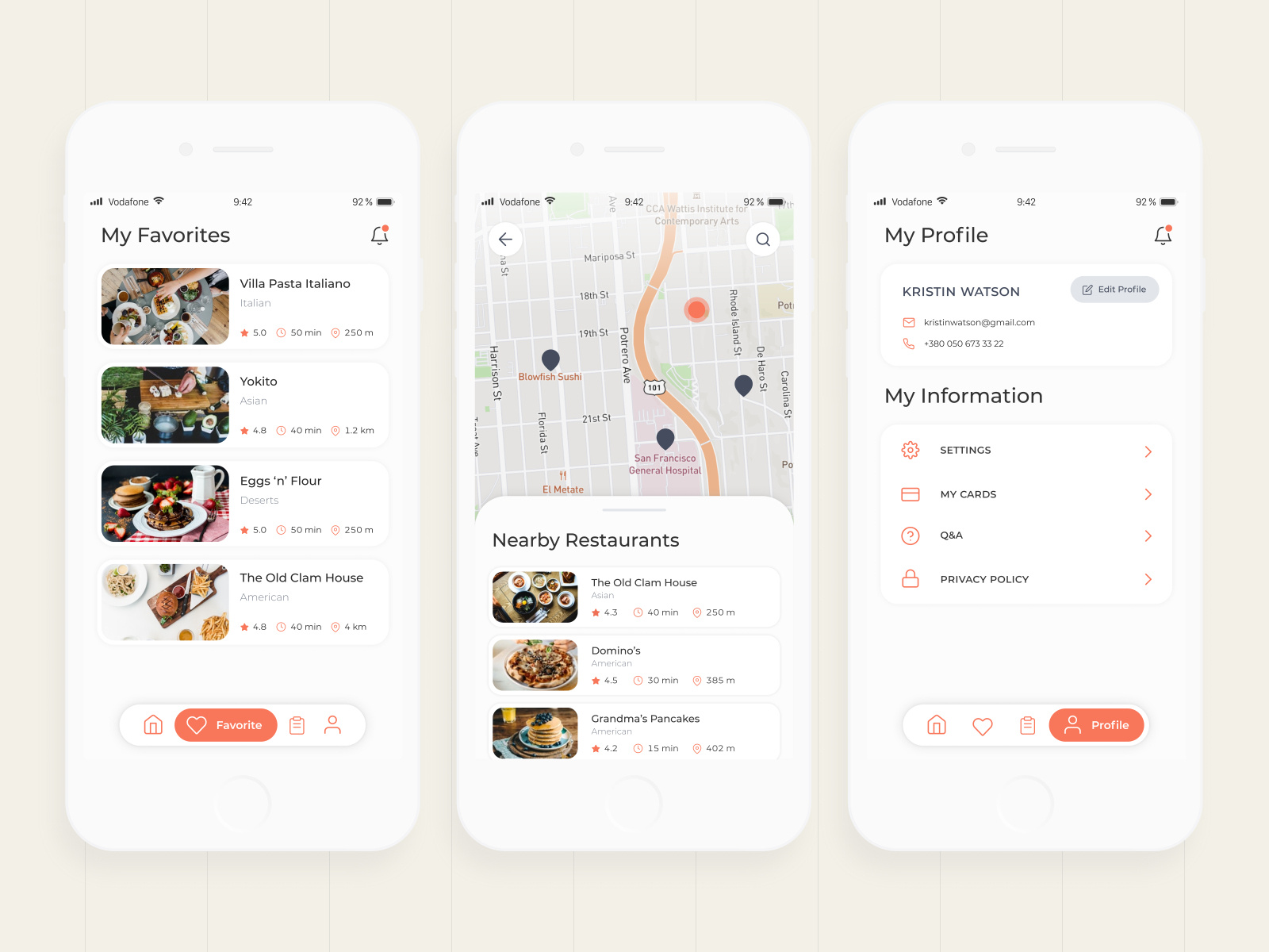 Food Point - Pre-order App | Screens by Dasha Yurova on Dribbble