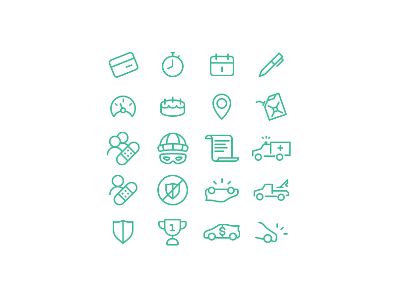 A few icons I've been working on 😤😤 by Jake Counsell on Dribbble