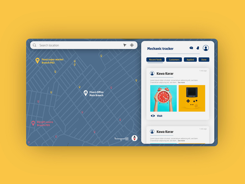 Map UI design concept by Ali Kawa Karar on Dribbble