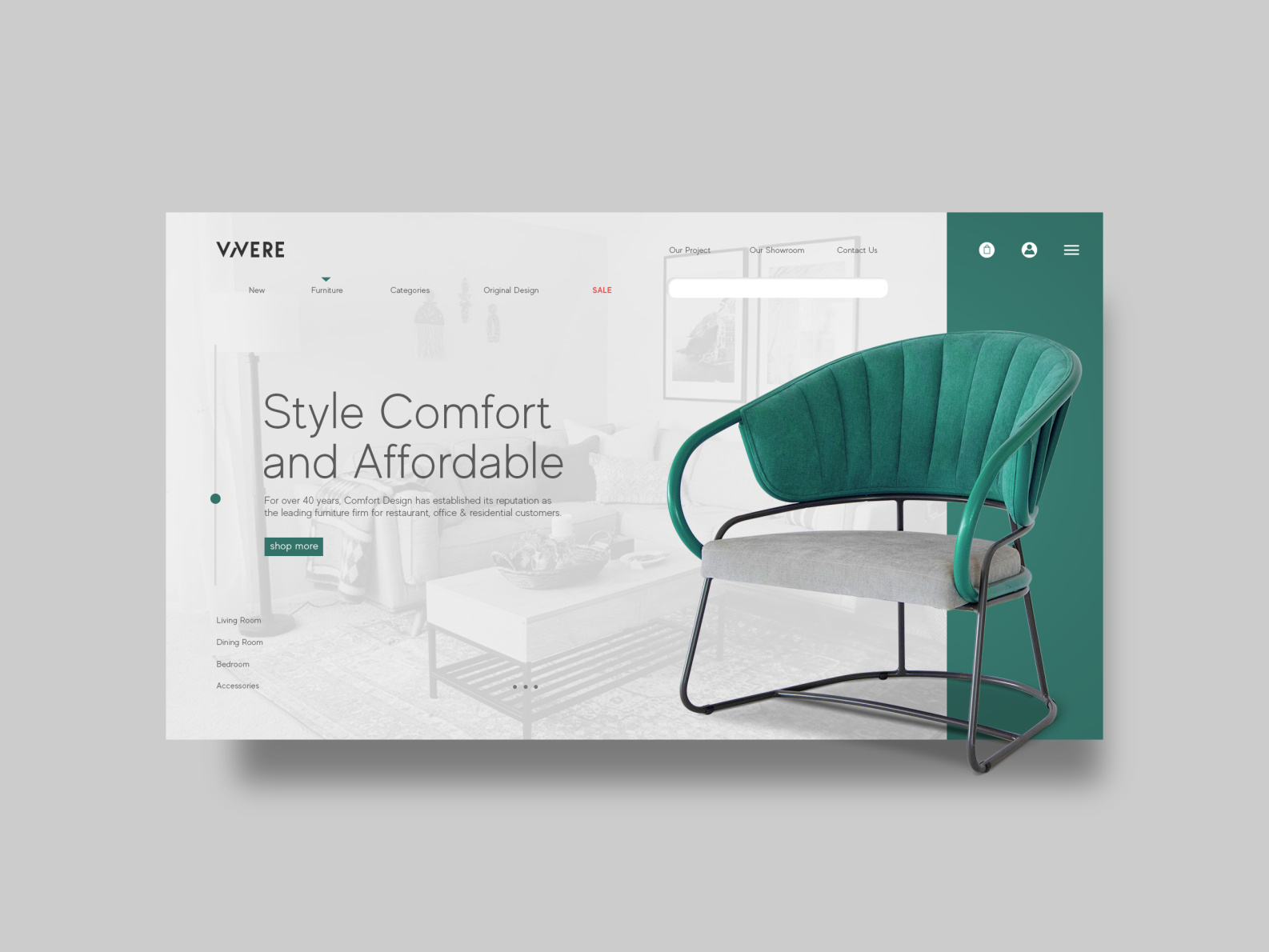 Vivere Web Design by Ilham on Dribbble