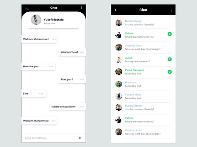 Chat by Nerdsboard Design Studio on Dribbble