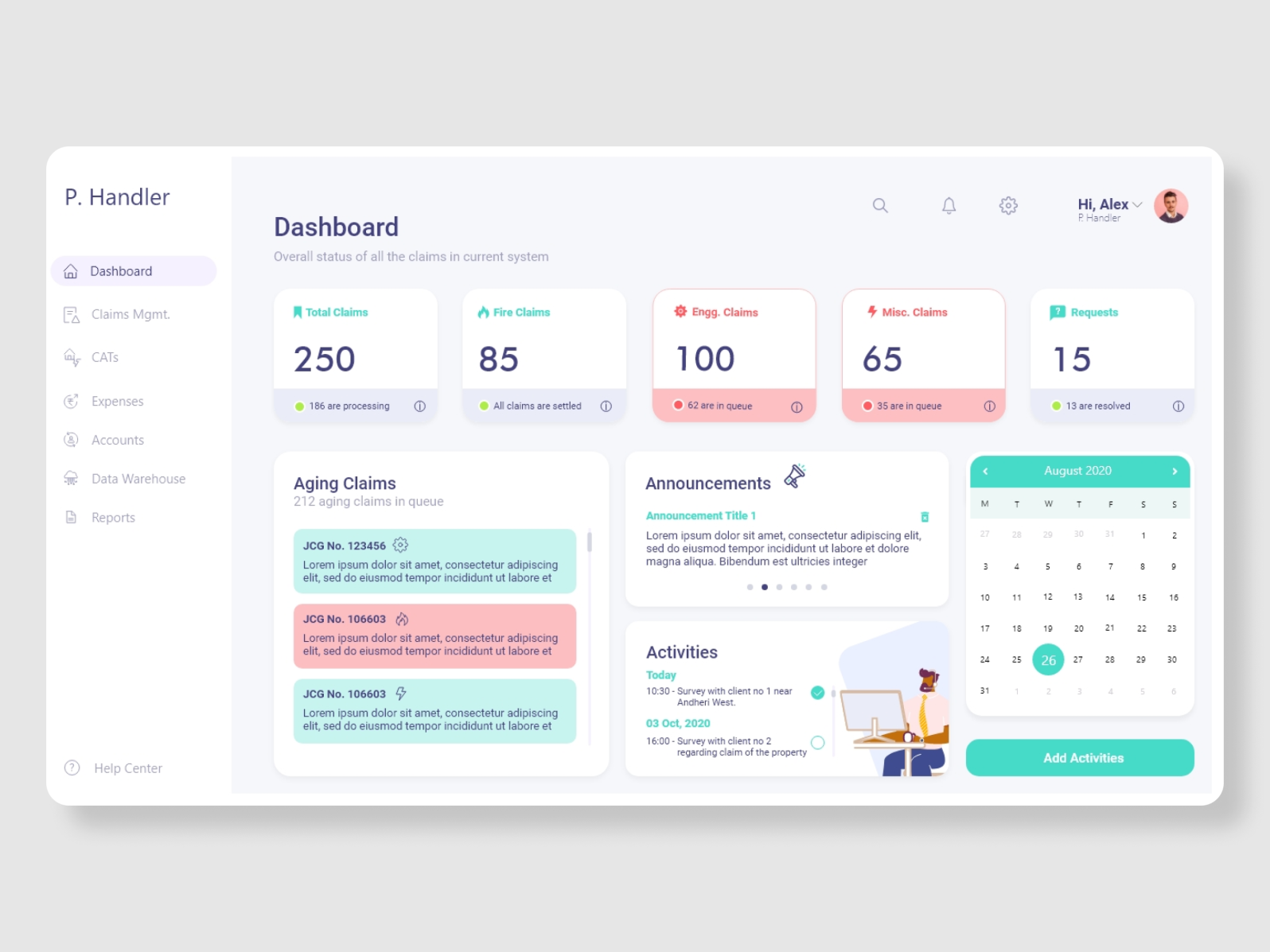 Insurance Surveyor Dashboard by Rahul Dandekar on Dribbble