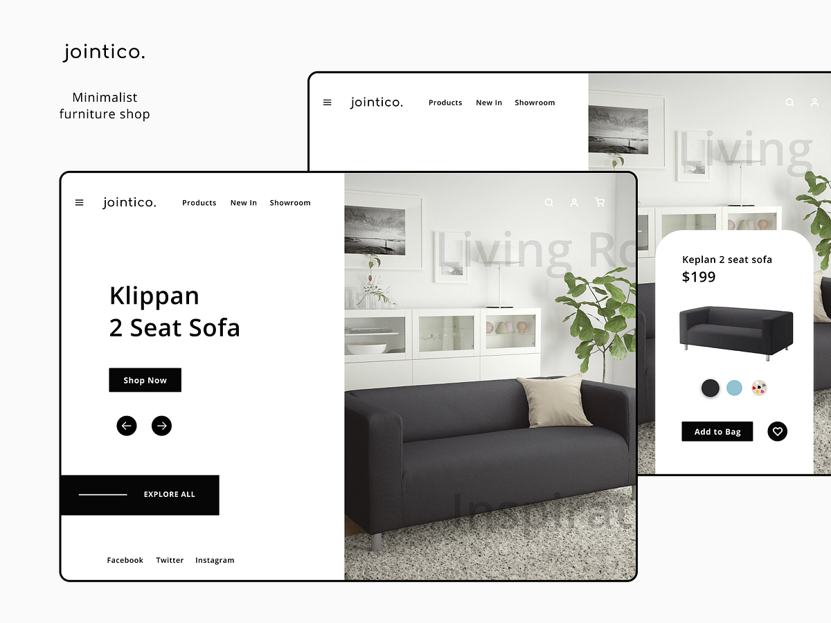 Furniture shop interface design by Oyindamola Ajibike on Dribbble