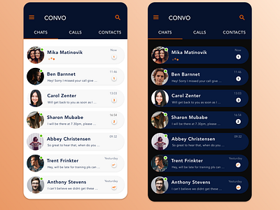 Messaging App UI Design by Kylie Weber on Dribbble