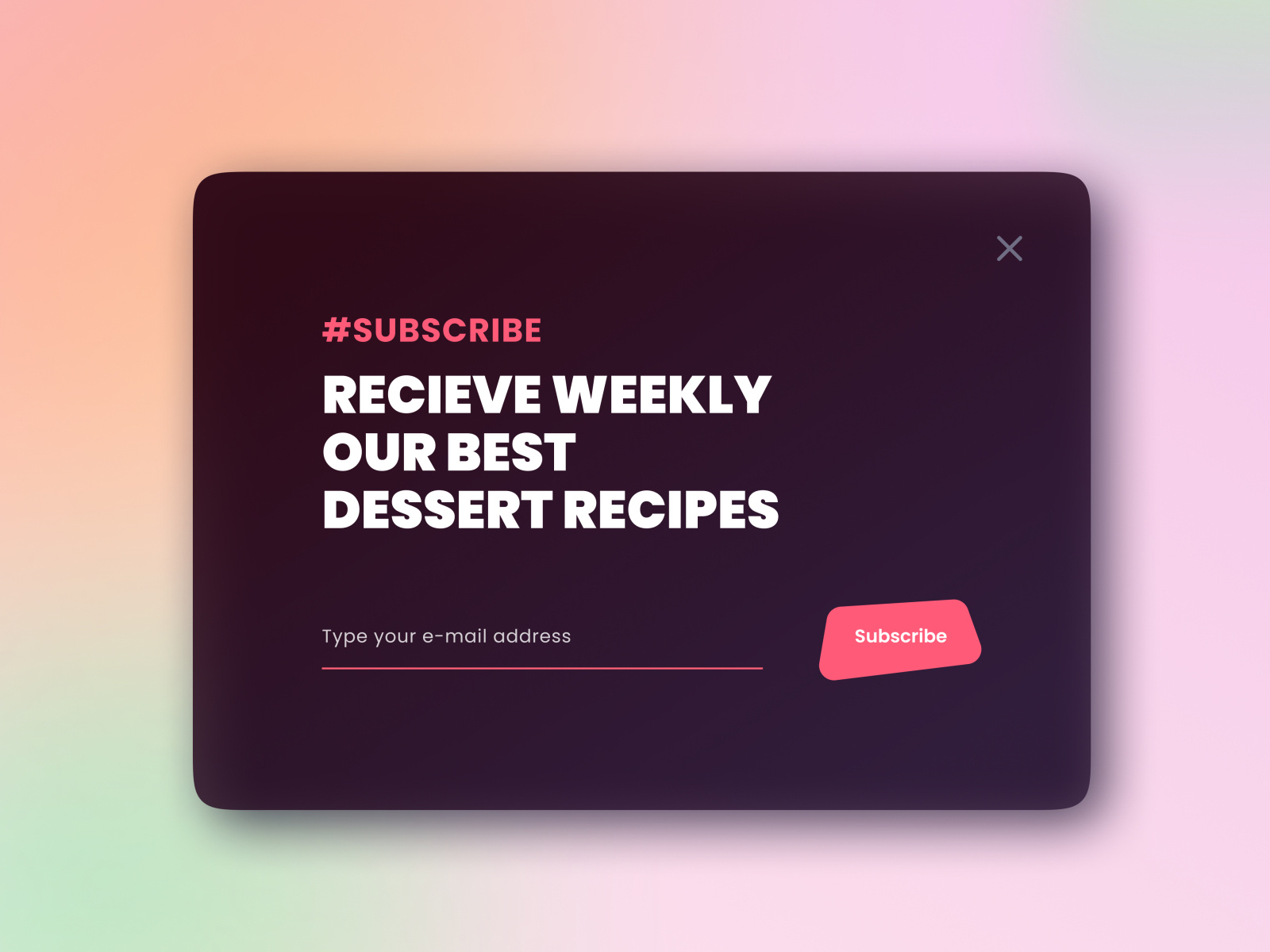 Daily UI 026 - Subscribe by Yana Canvas on Dribbble