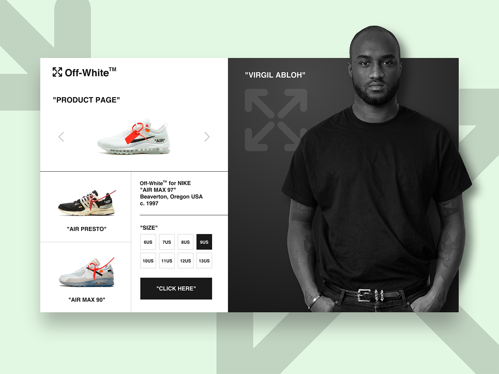 DAILY UI #12 - Off-White ( product page ) by malik fouque on Dribbble