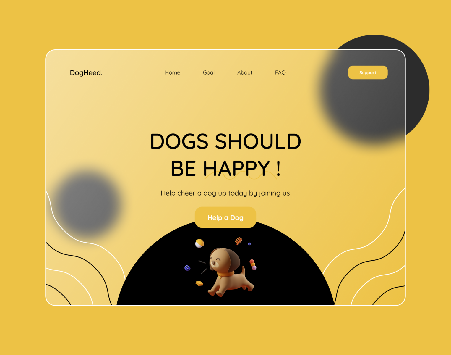 A Dog adoption landing concept by Daniel Adekoya on Dribbble