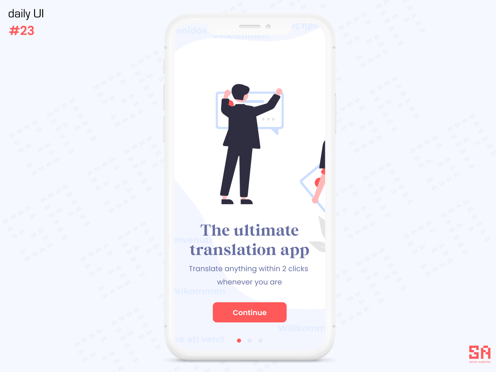 DailyUI #23 | Onboarding by Simon Aubertie on Dribbble