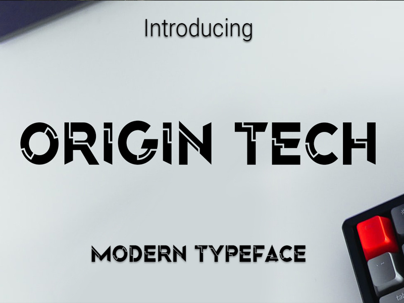 Origin Tech - Modern Typeface by RoninDesign on Dribbble